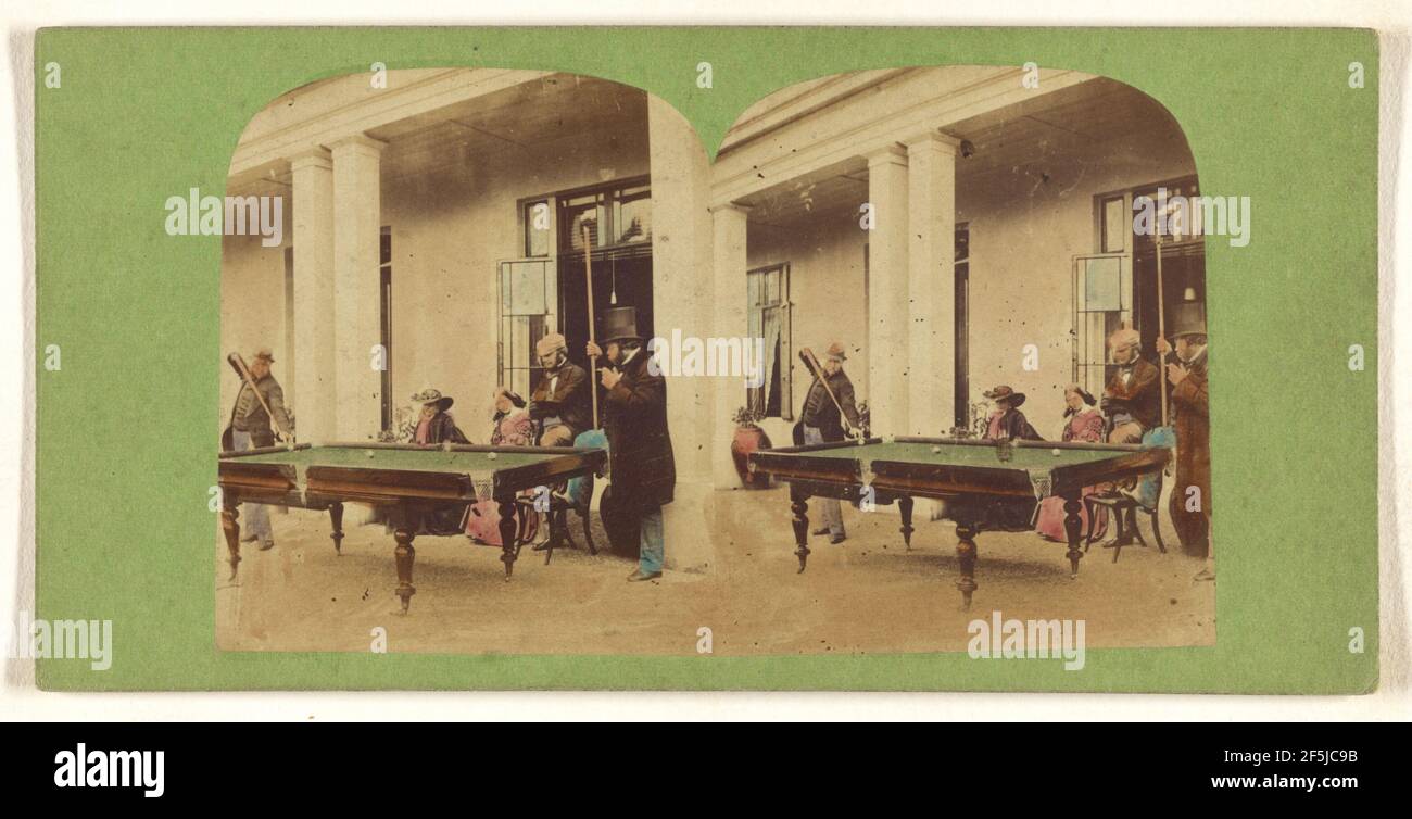 1800s playing pool hi-res stock photography and images - Alamy
