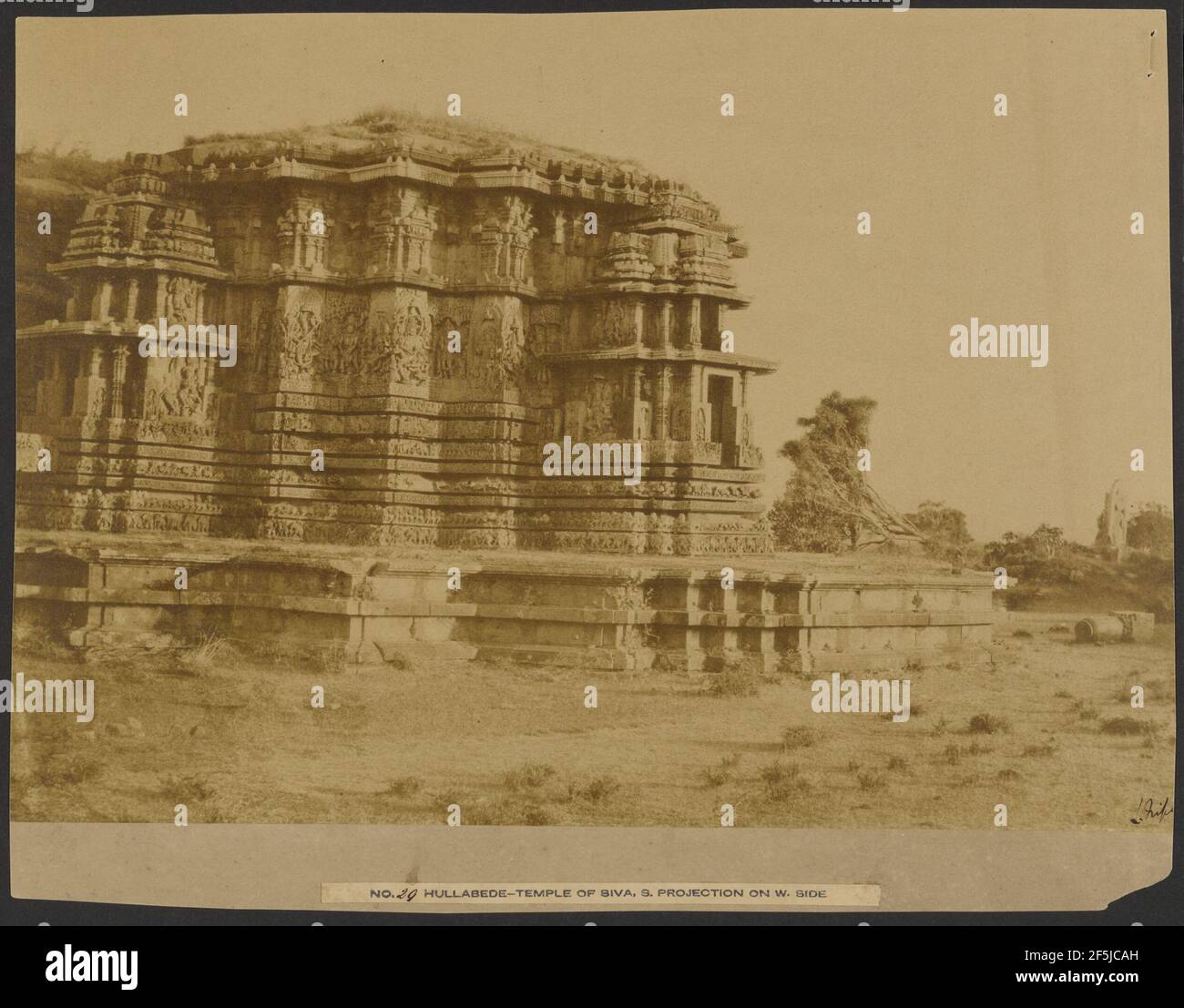 Hullabede - Temple of Shiva, South Projection on West Side. Capt ...