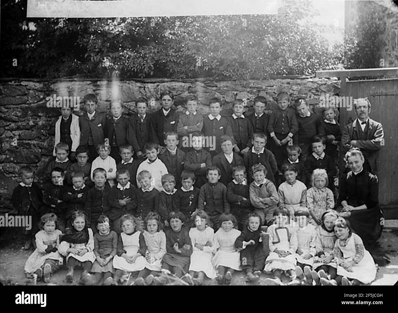 Pupils, Llanegryn school (1890 Stock Photo - Alamy