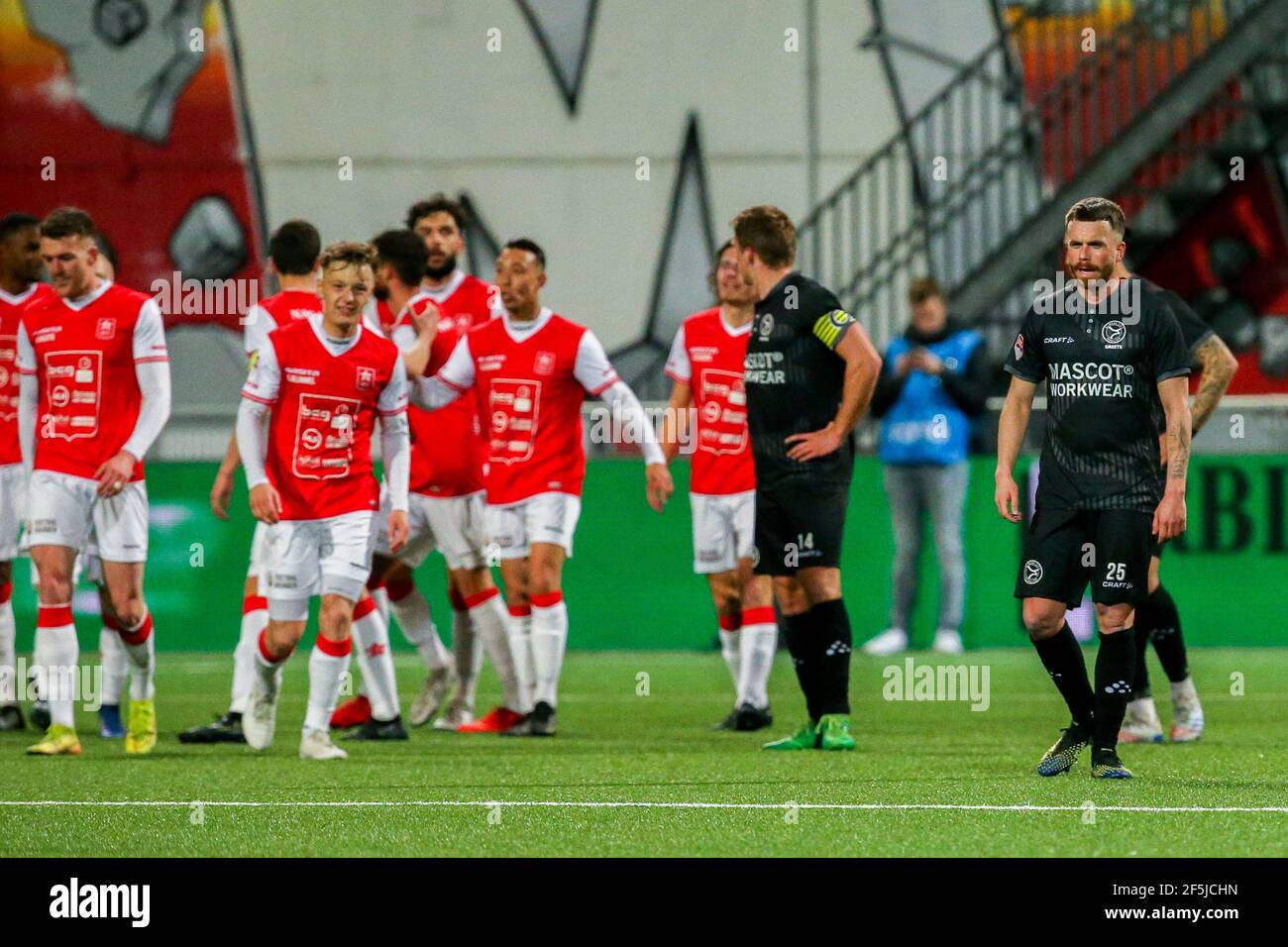 MAASTRICHT, NETHERLANDS - MARCH 26: 2-0 MVV Maastricht goal by Joy ...