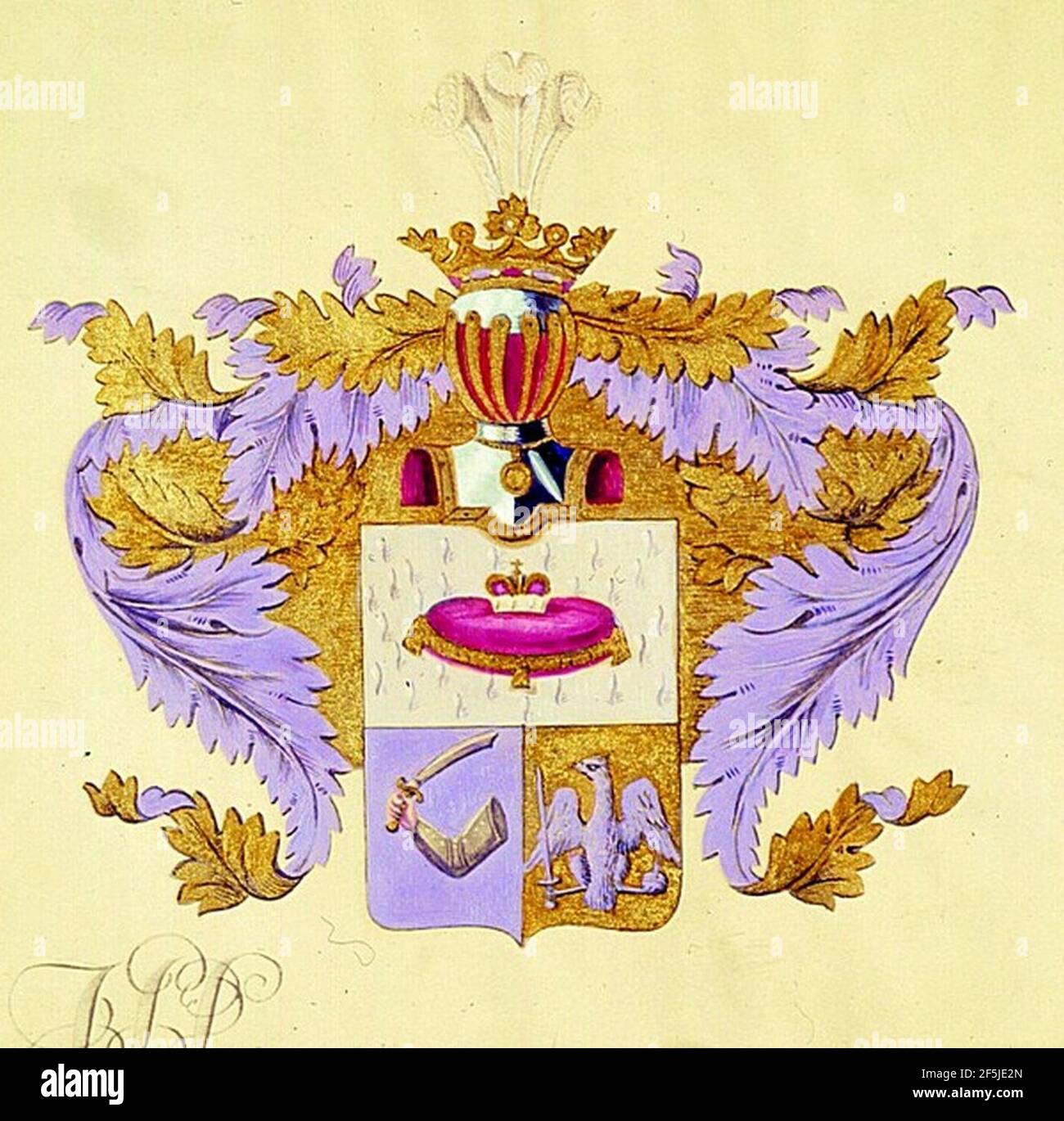 Pushkins' coat of arms Stock Photo - Alamy