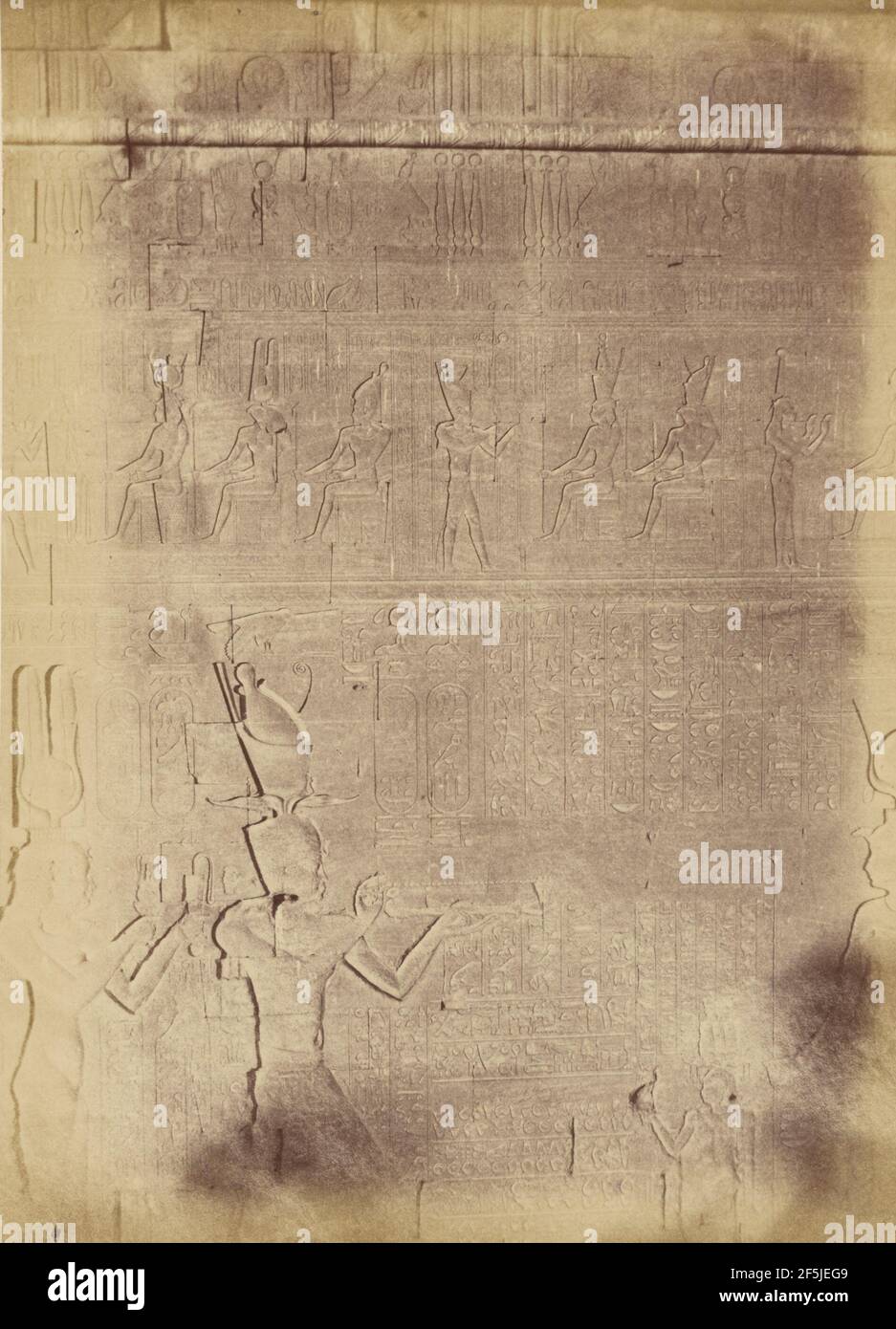 Close-up of Hieroglyphic Inscriptions (probably of the Temple of Edfu ...