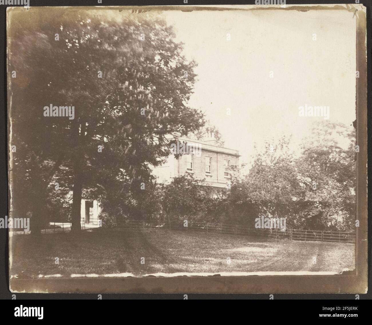 House, lawn and large tree. John Wheeley Gough Gutch (British, 1806 ...