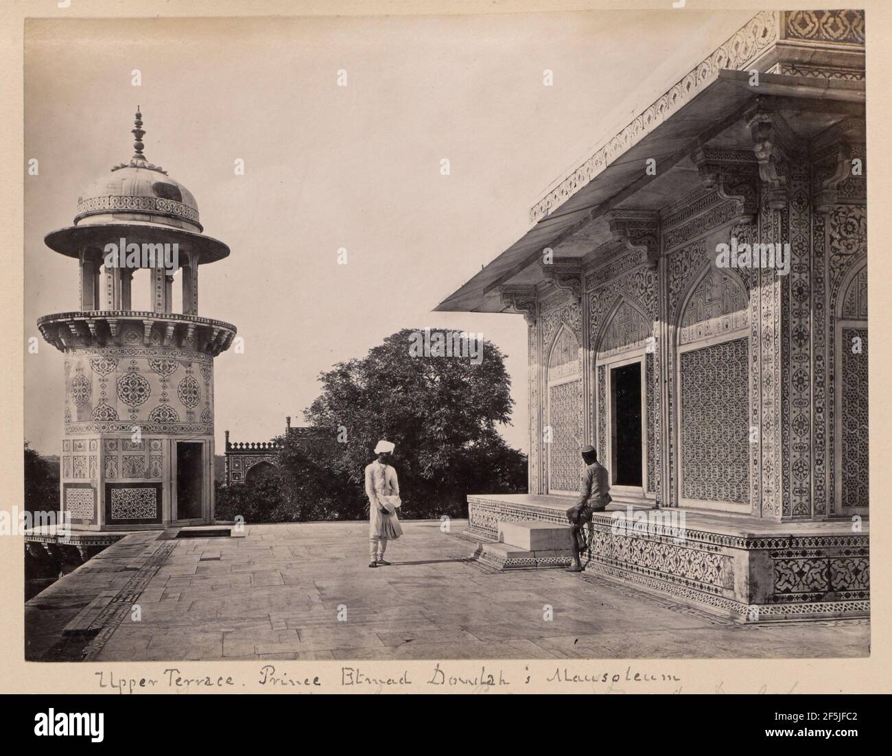 Upper Terrace, Prince Etmad Dowlah; Mausoleum, Agra. Francis Frith ...