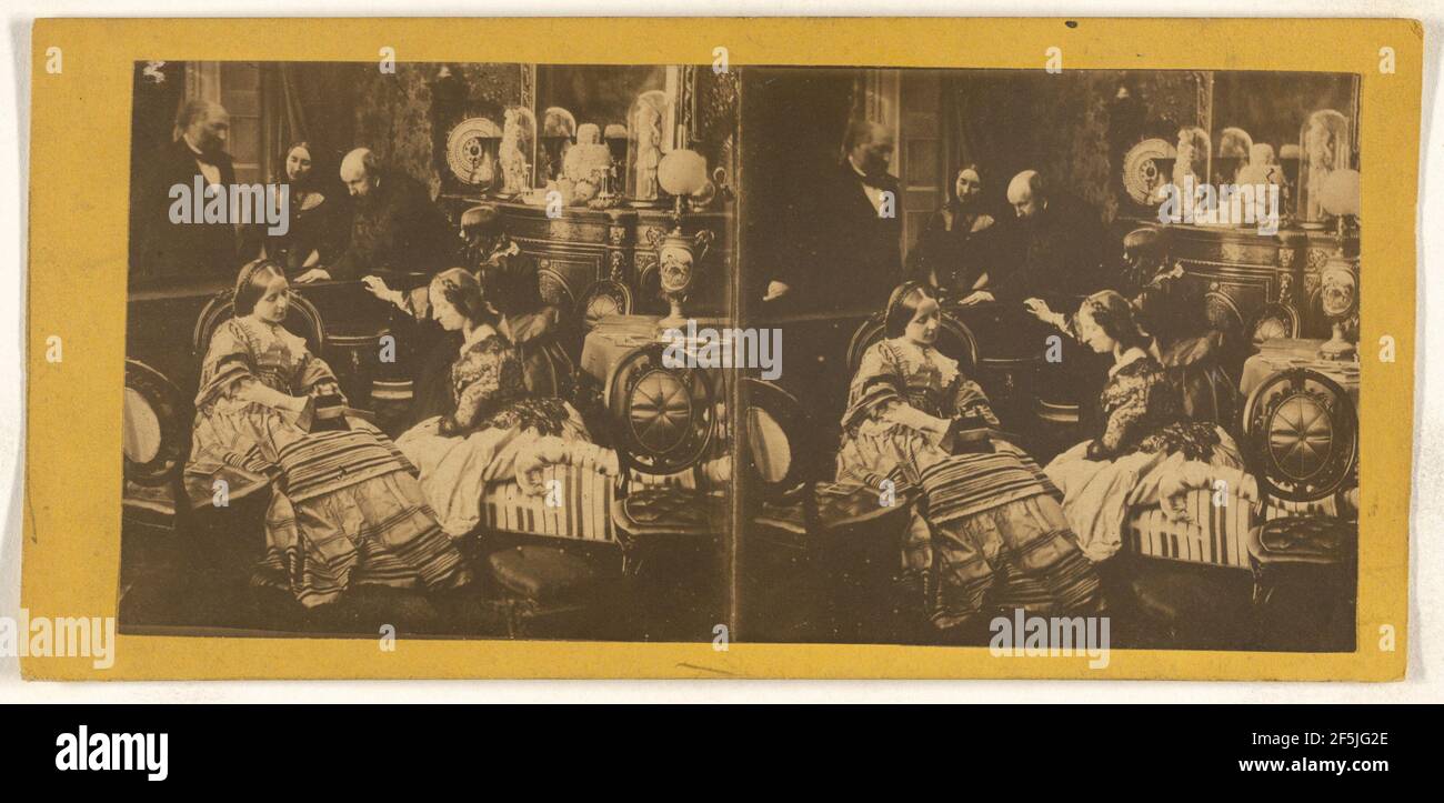 Family parlor scene. Unknown Stock Photo - Alamy