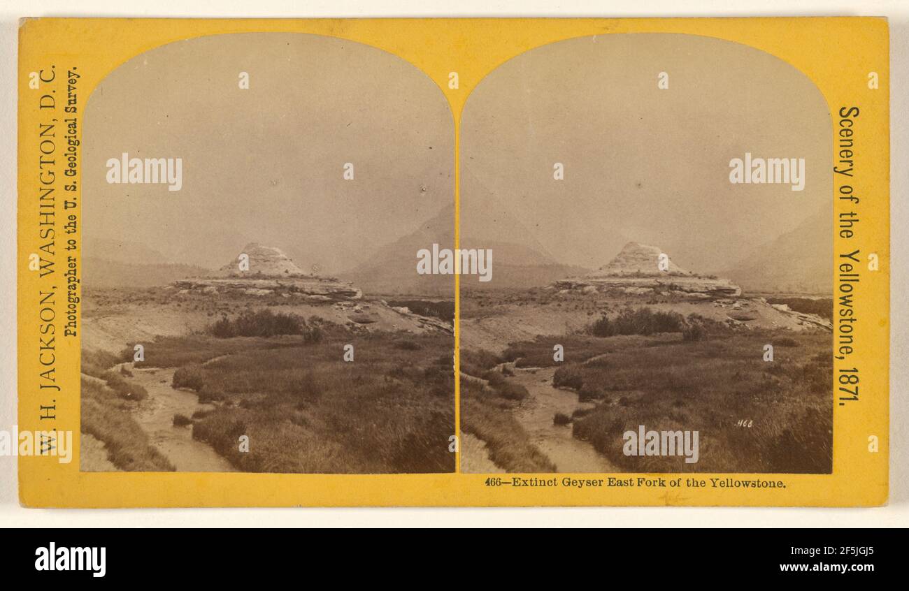 Extinct Geyser East Fork of the Yellowstone.. William Henry Jackson ...