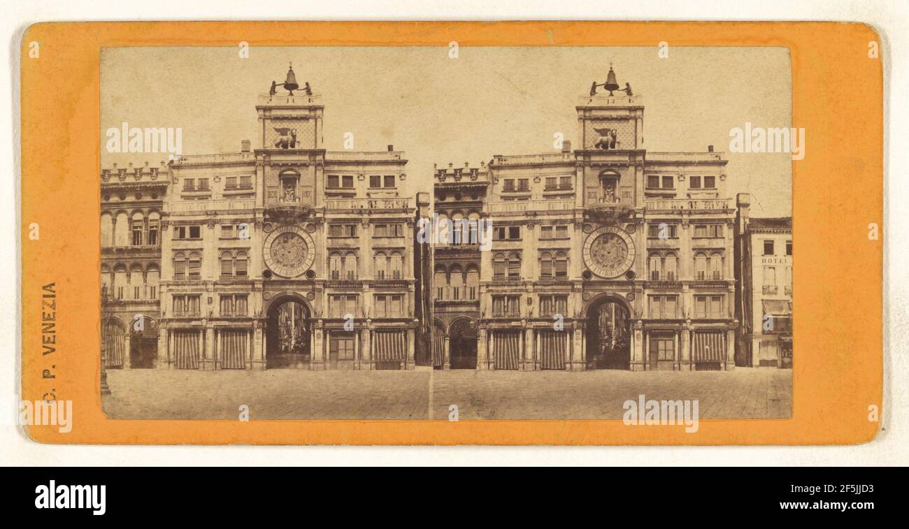 Clock tower. Carlo Ponti (Italian, born Switzerland, about 1823 - 1893 ...