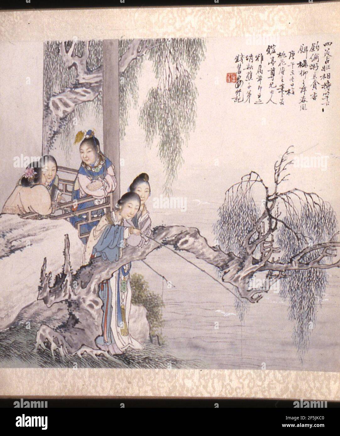 Qian Hui'an - Scene from the Novel ''The Red Chamber Dream'' Stock ...