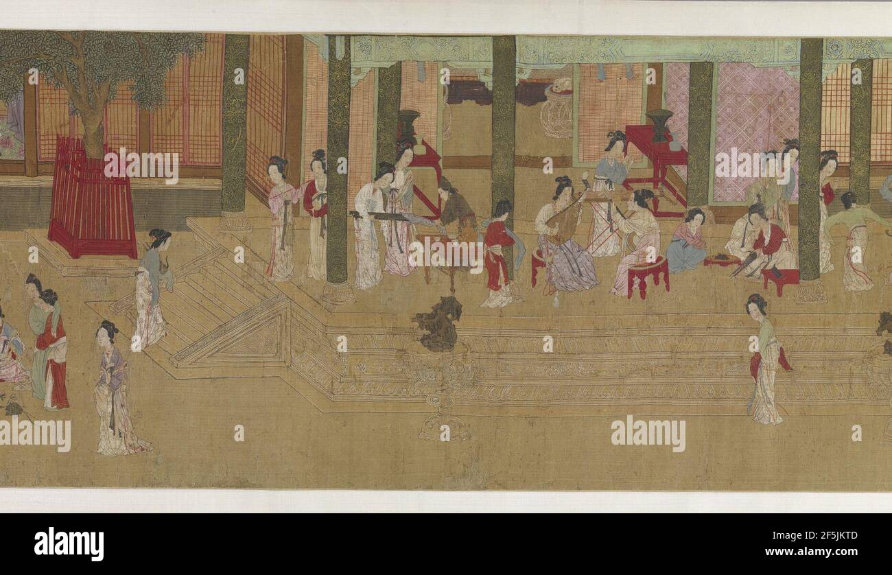 Qiu Ying - Spring Morning in the Han Palace Stock Photo - Alamy