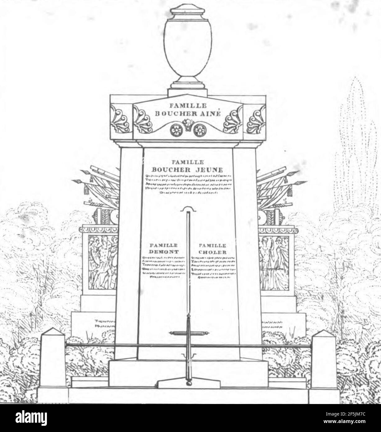 Quaglia - Le père Lachaise ou Recueil de dessins des principaux ...