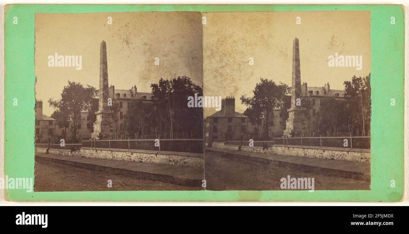 The Monument to Wolfe and Montcalm.. L. P. Vallée (Canadian, 1837 ...