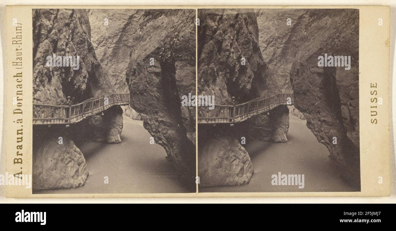 Gorge de Trient (Valais). Interieur de la gorge.. Adolphe Braun (French ...
