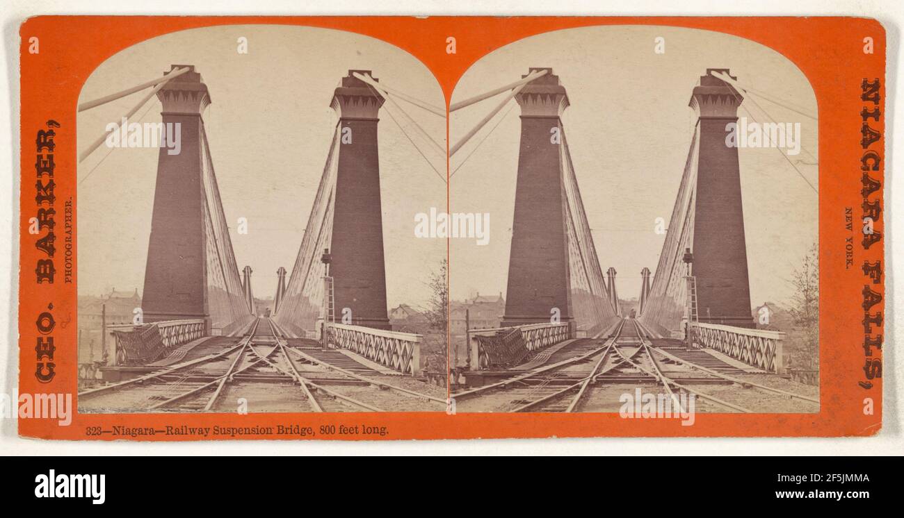 Niagara - Railway Suspension Bridge, 800 feet long.. George Barker ...