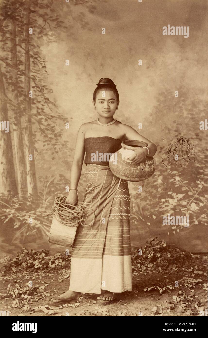 Burmese Peasant Girl as Decolté. Felice Beato (English, born Italy ...