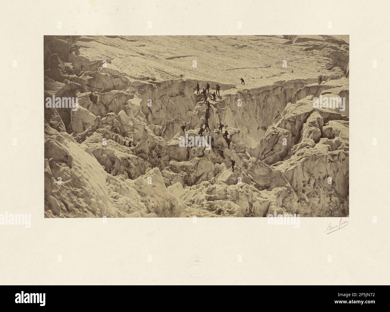 Ascent of Mont Blanc. Bisson Frères (French, active 1840 - 1864 Stock ...