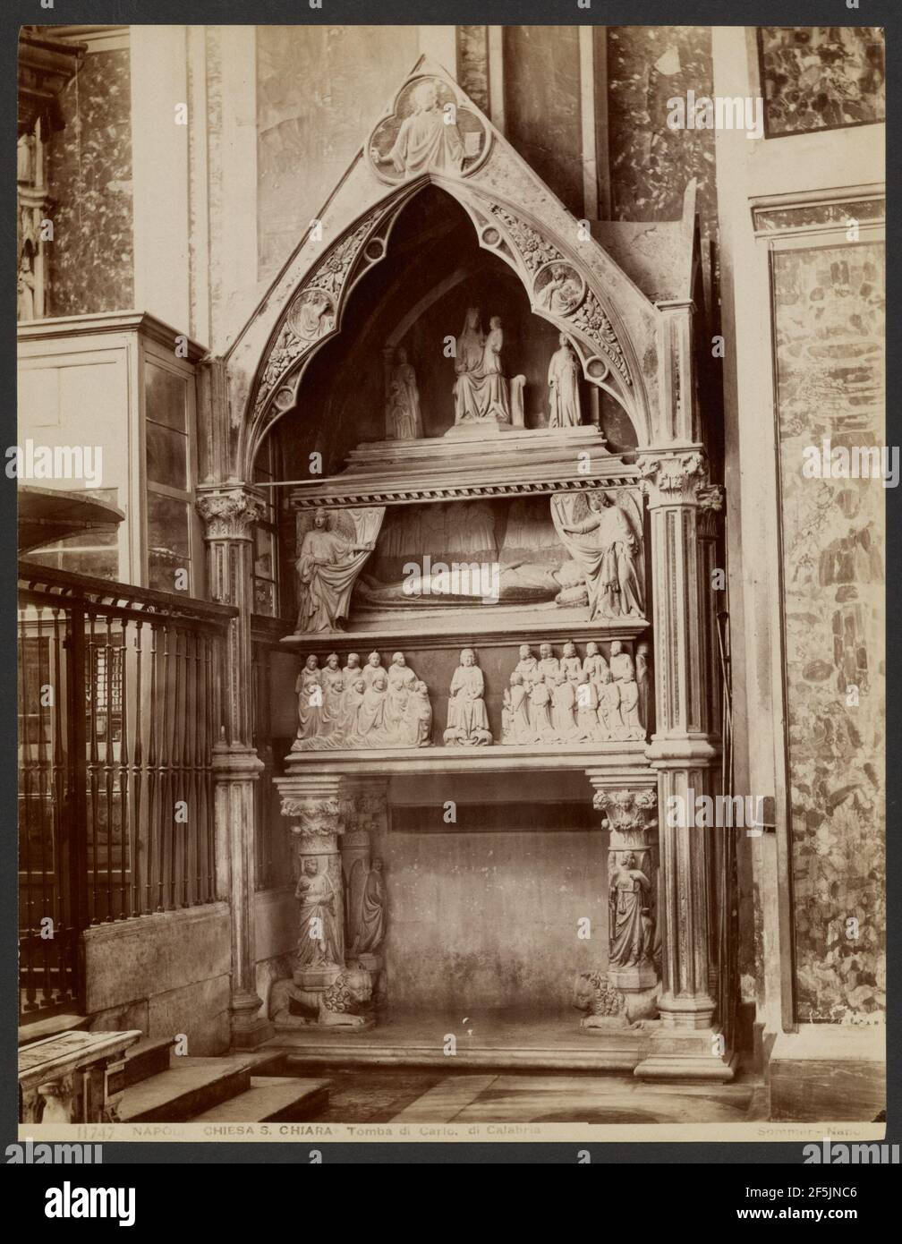 Church of St. Clare, Tomb of Carlo di Calabria. Giorgio Sommer (Italian ...