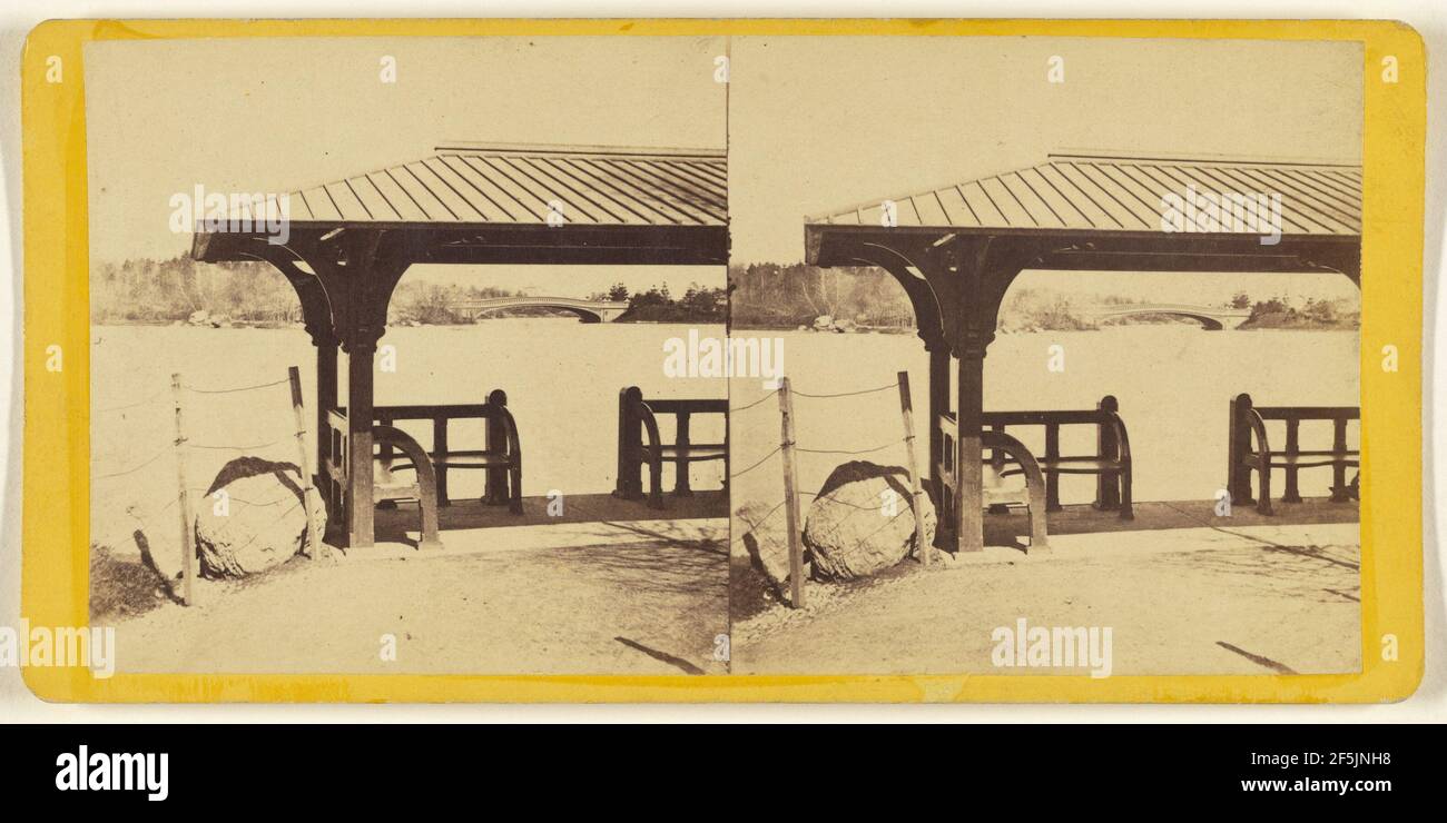 Central Park. Boat Landing West of the Lake.. Edward and Henry T ...