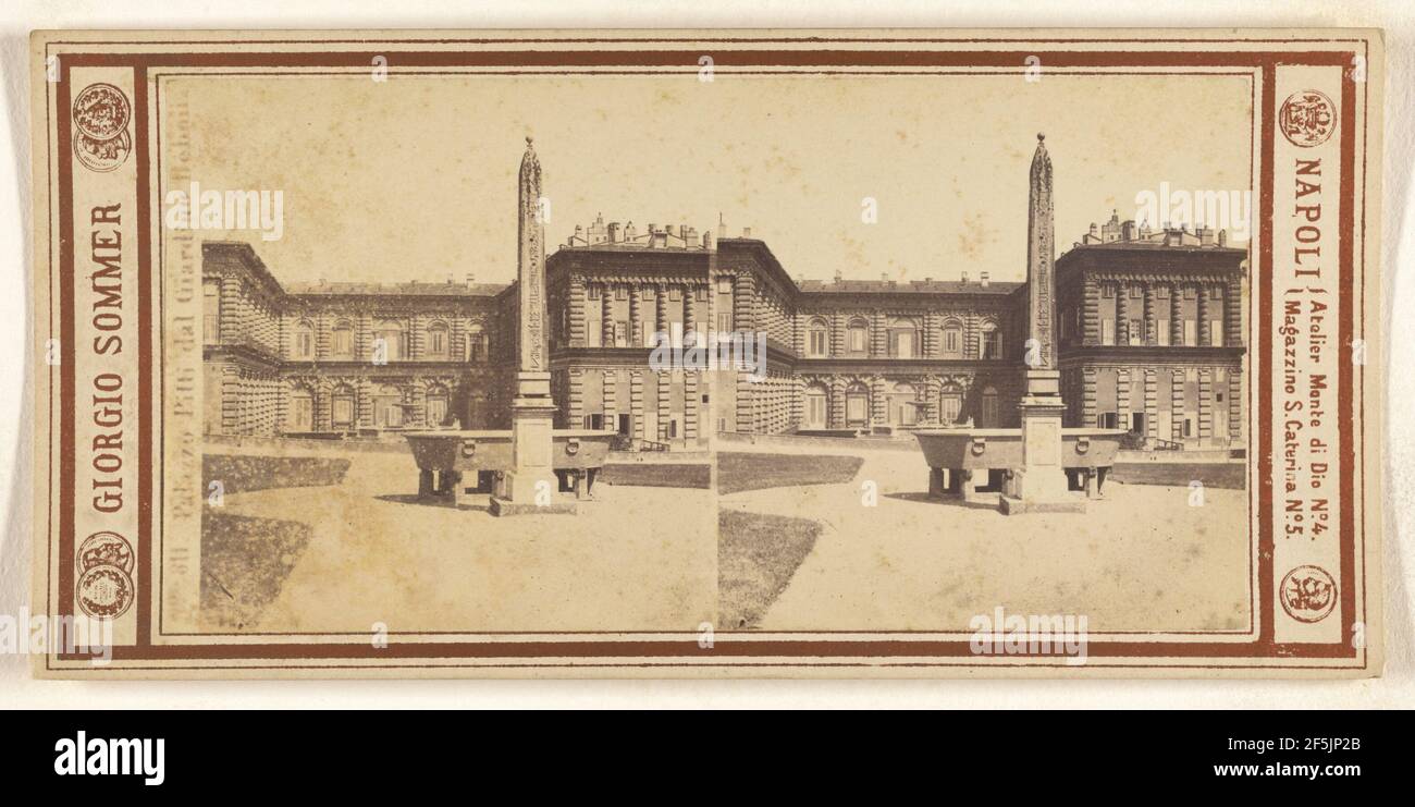Palazzo Pitti dal Giardino Boboli. Giorgio Sommer (Italian, born ...