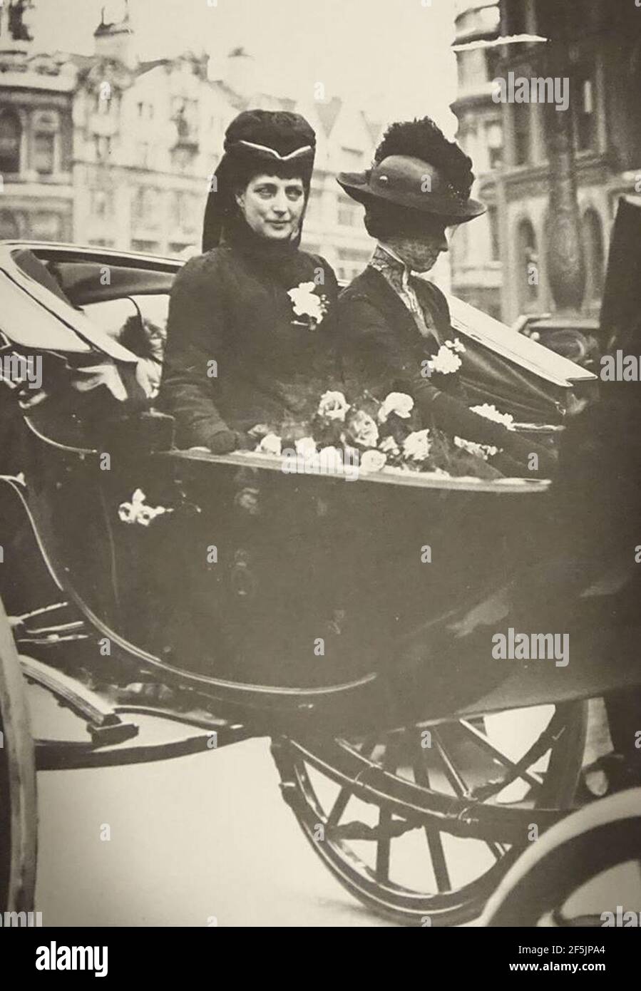 Queen Alexandra and Princess Victoria of the United Kingdom Stock Photo ...