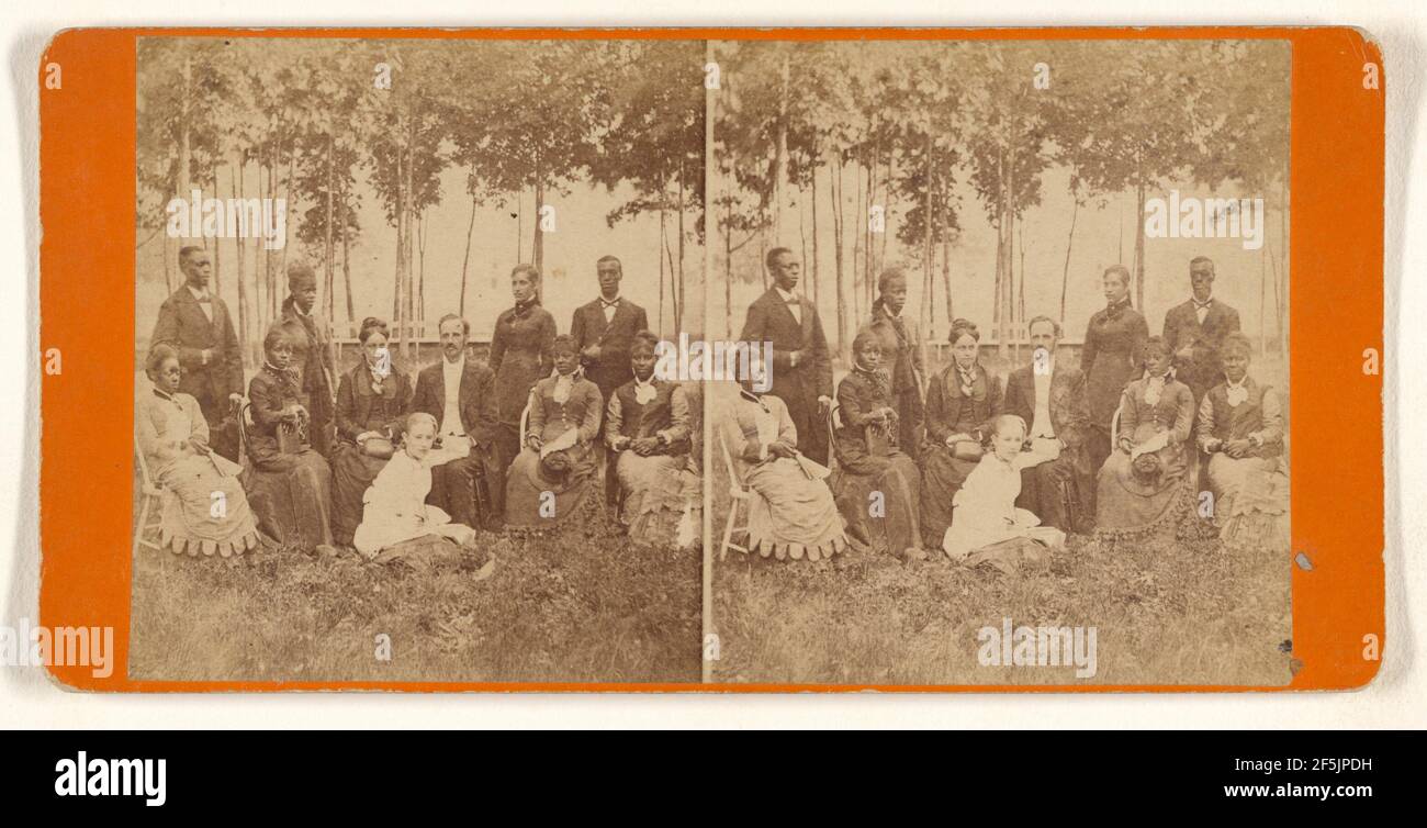 Group portrait in garden. Alexander C. McIntyre & Company Stock Photo ...