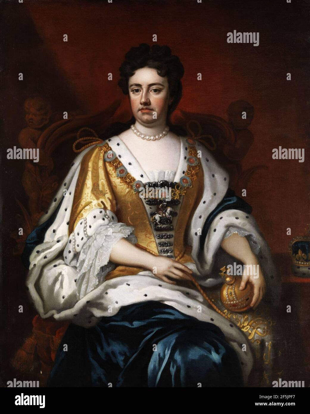 Queen Anne 17th century anonymous portrait Stock Photo - Alamy