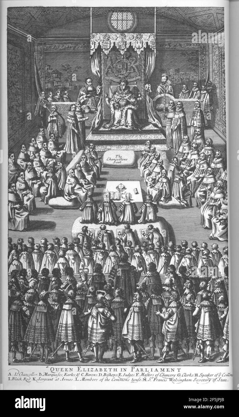 Queen Elizabeth opening Parliament Stock Photo - Alamy