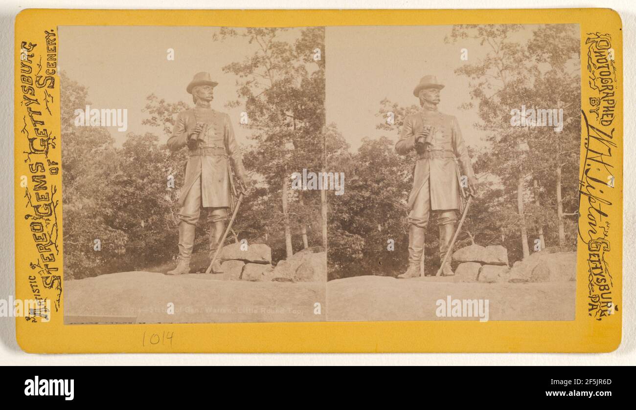 Statue of Gen. Warren, Little Round Top.. William H. Tipton (American ...