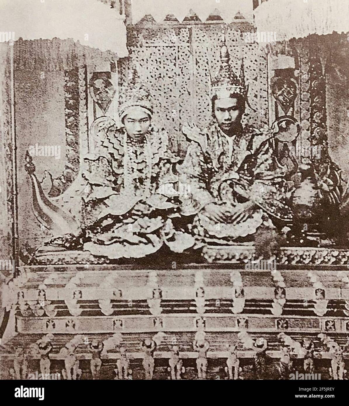 Queen Supayalat and King Thibaw Stock Photo - Alamy