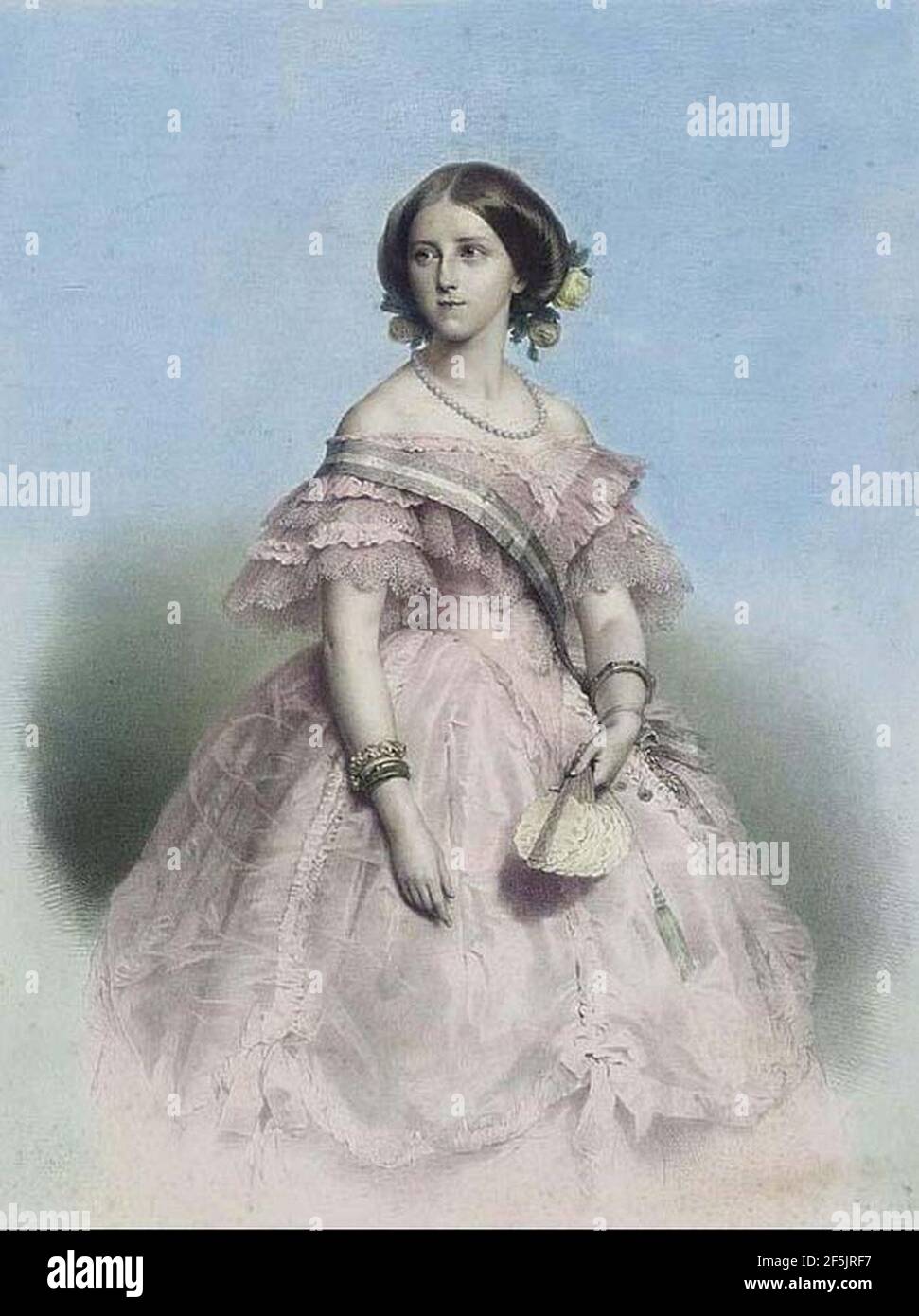 Queen Stephanie of Portugal and the Algarves, 1858 Stock Photo - Alamy