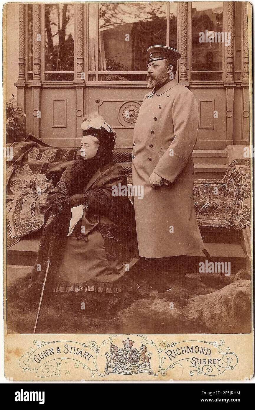 Queen Victoria And Prince of Wales Edward Stock Photo - Alamy