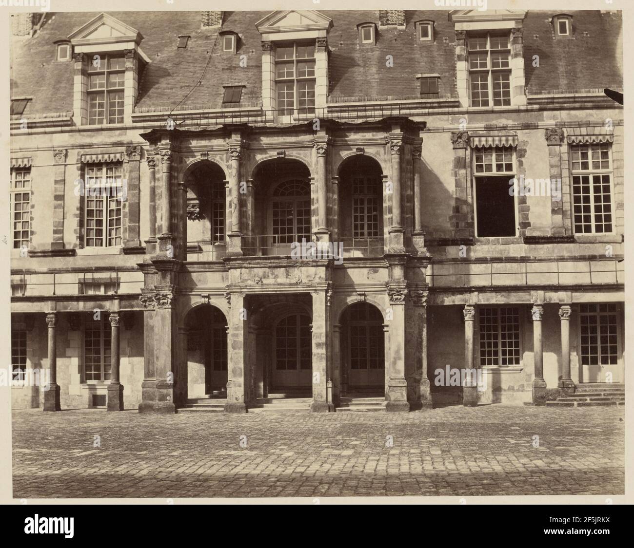 chateau facade. Louis-Alphonse Davanne (French, 1824 - 1912 Stock Photo ...