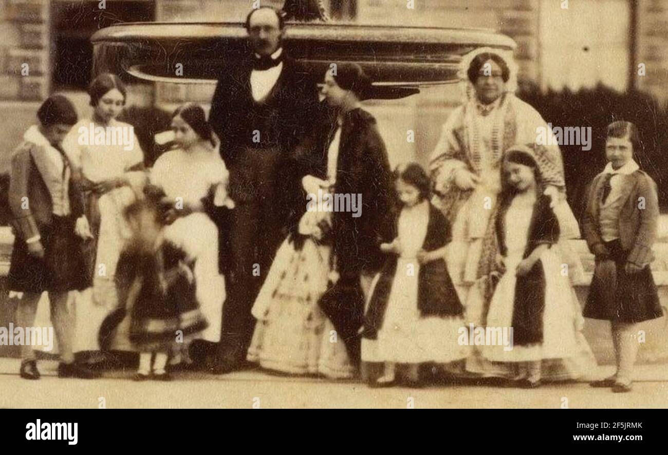 Queen Victoria with her family Stock Photo - Alamy