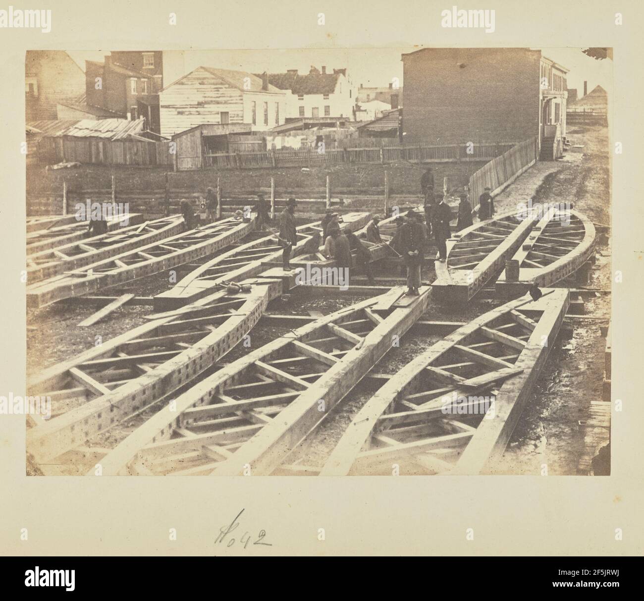 Yard at Alexandria. A.J. Russell (American, 1830 - 1902 Stock Photo - Alamy