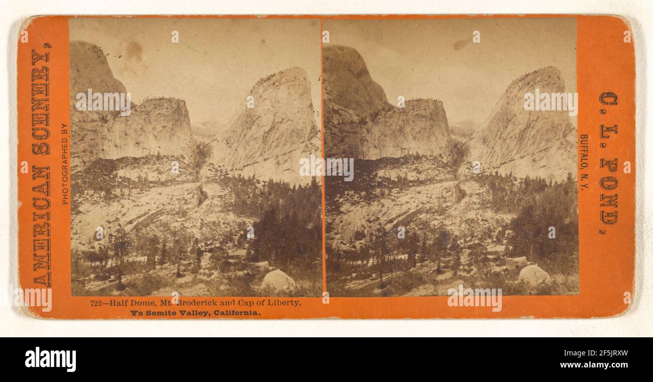 Half Dome, Mt. Broderick and Cap of Liberty. Yo Semite Valley ...