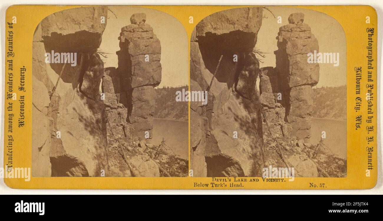Below Turk's Head. Devil's Lake, Wisconsin. Henry Hamilton Bennett ...