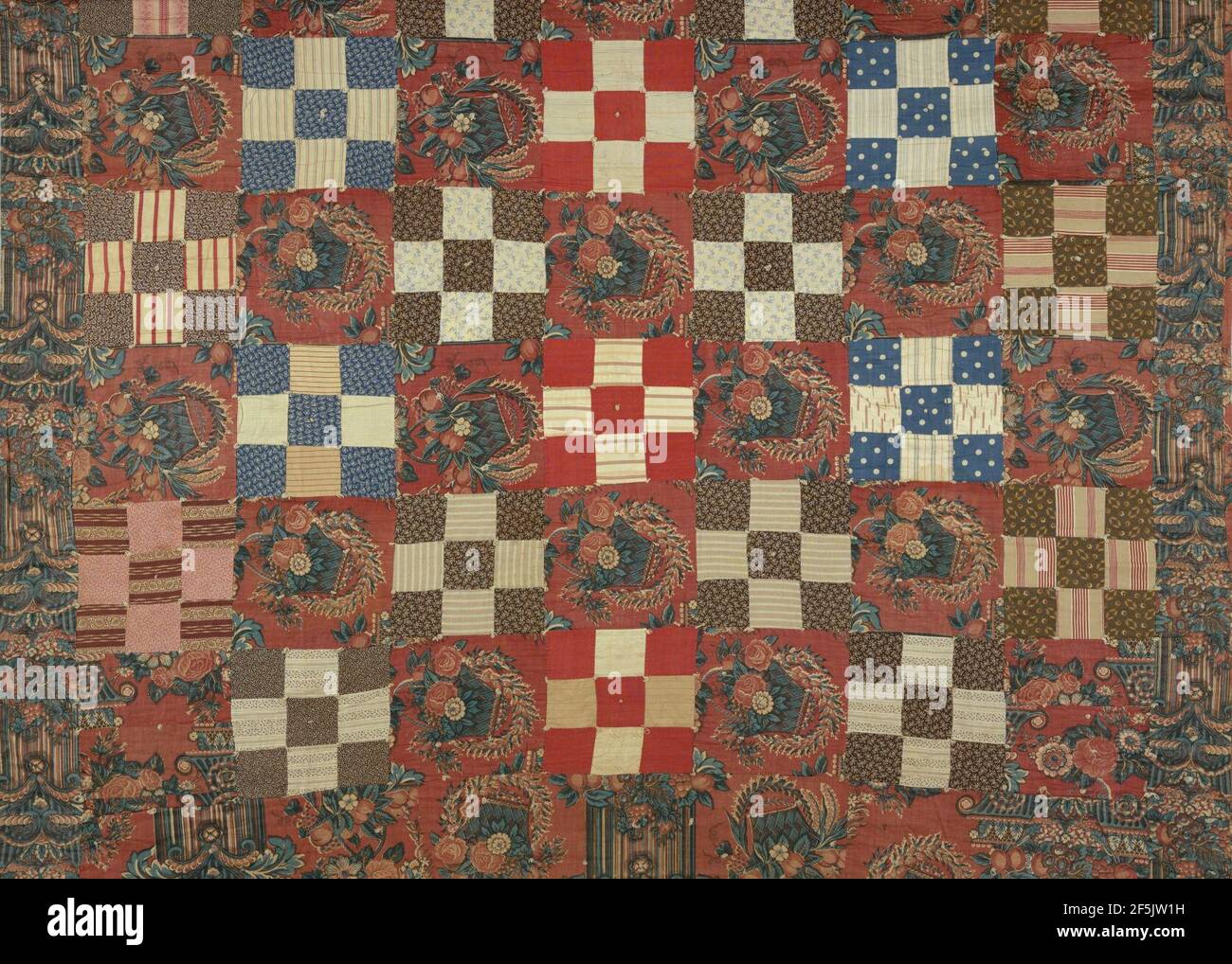 Quilt (England), ca. 1830 Stock Photo - Alamy