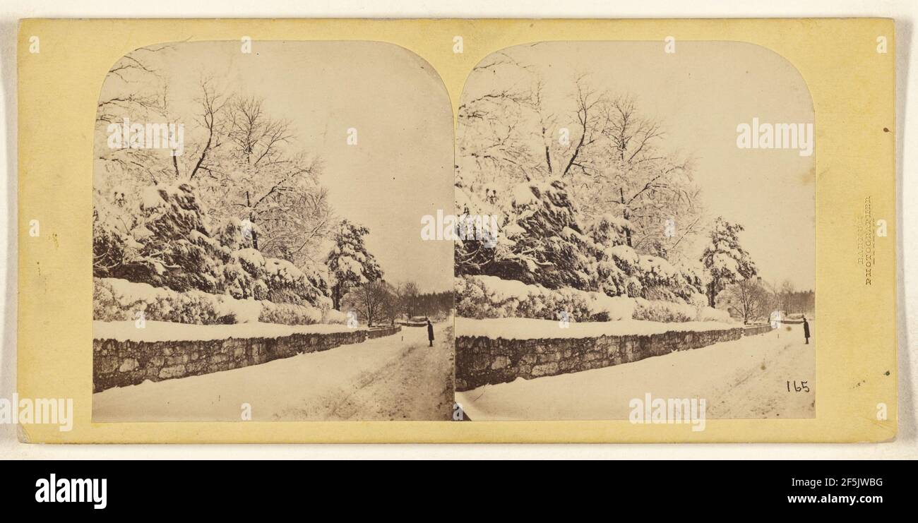 Snow Scene. Deloss Barnum (American, 1825 - 1873 Stock Photo - Alamy