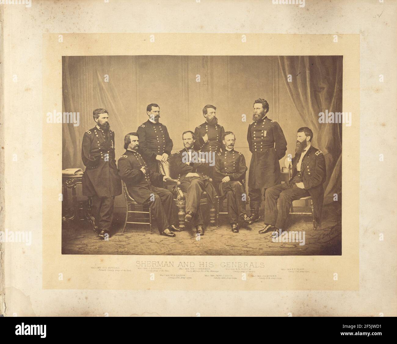 Sherman and His Generals Stock Photo - Alamy