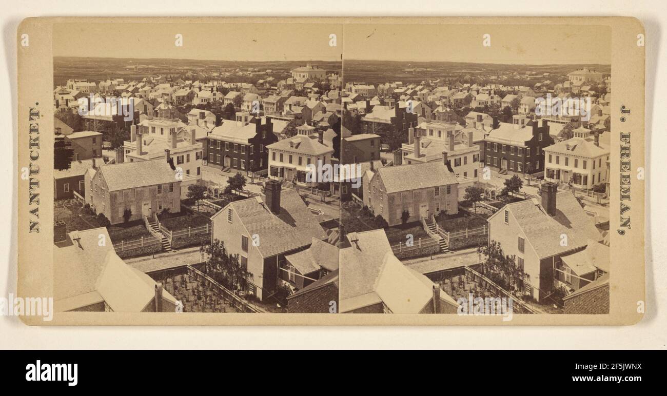Nantucket, Massachusetts. Taken from Unitarian Church tower looking ...