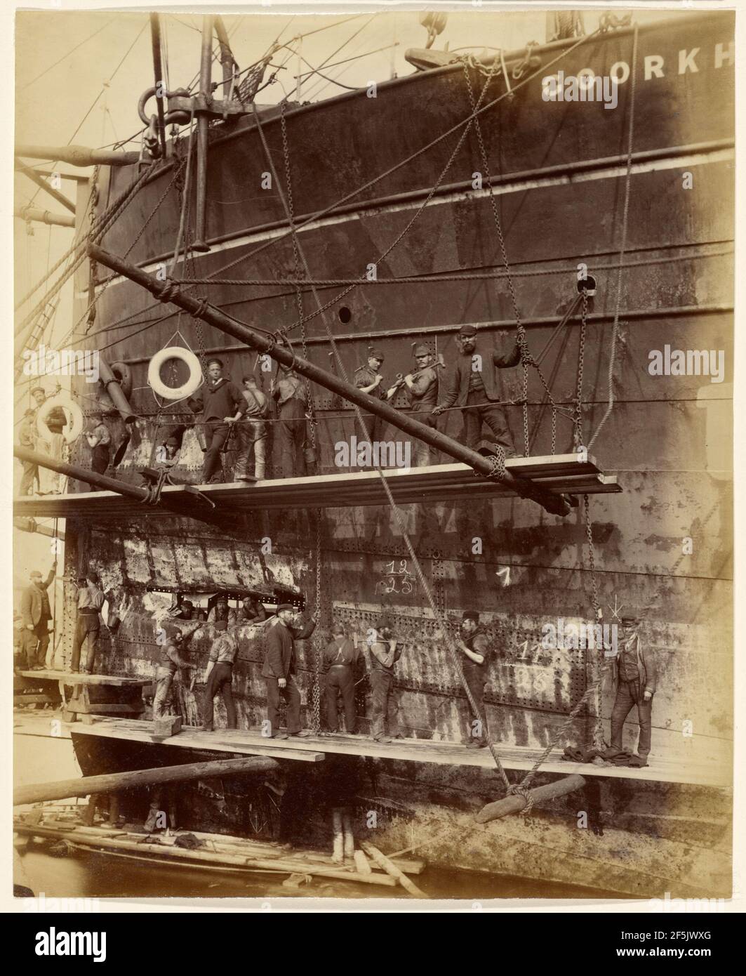 Ship Repair Crew. Unknown maker, British Stock Photo - Alamy