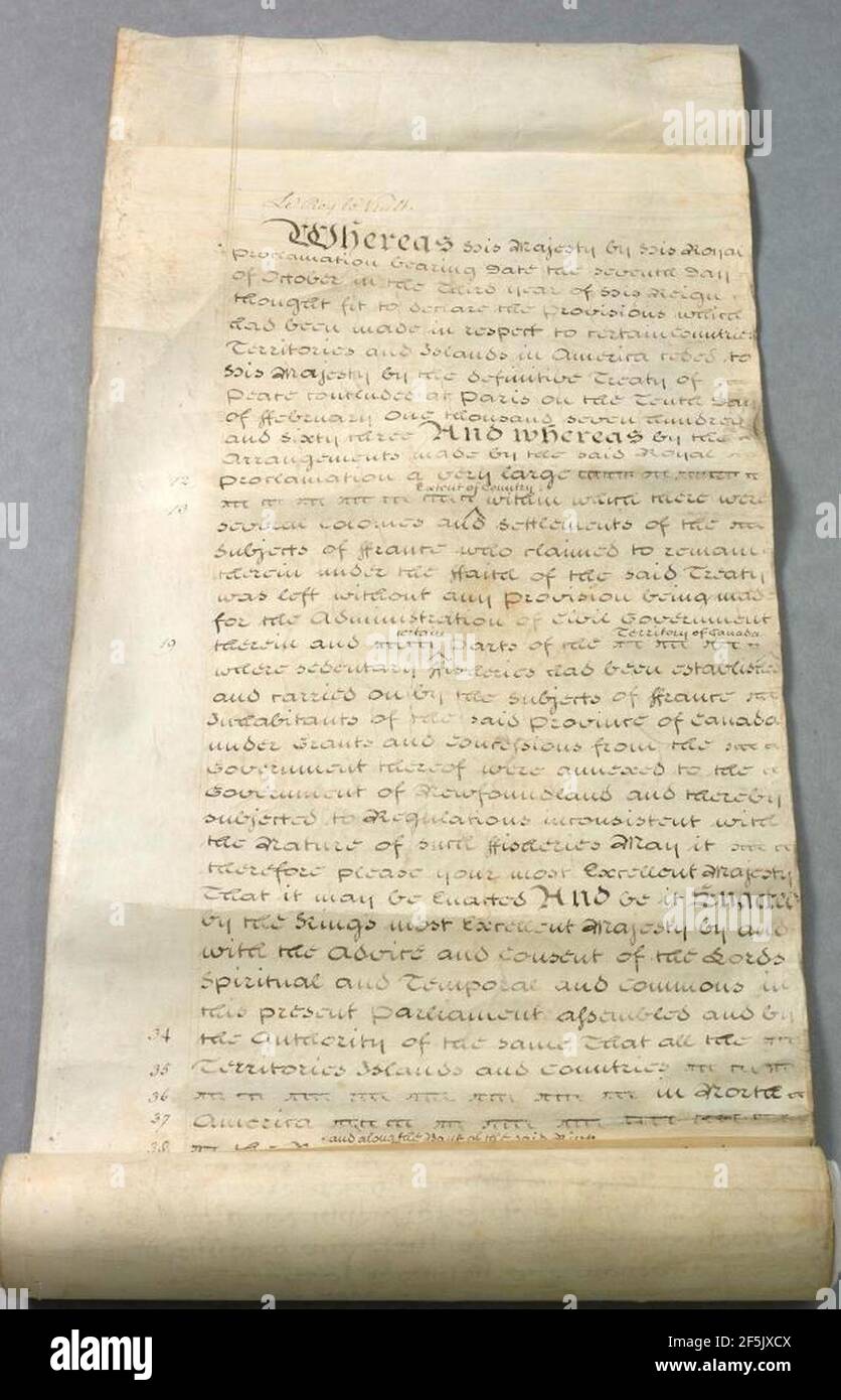 Quebec act 1774 hi-res stock photography and images - Alamy