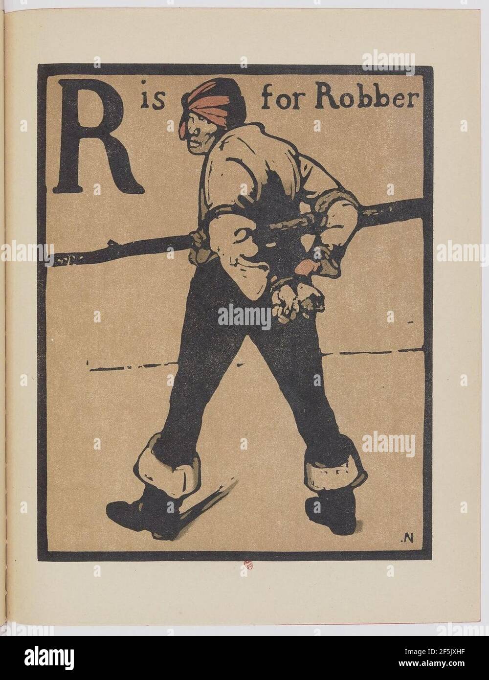 R is for Robber - An Alphabet by William Nicholson (1899 Stock Photo ...