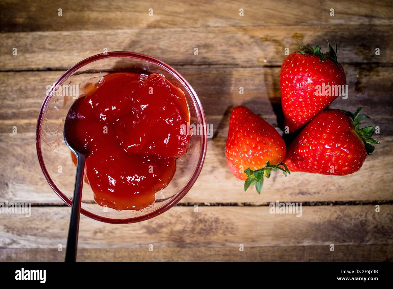 Delicious strawberry jam in close-up Stock Photo - Alamy