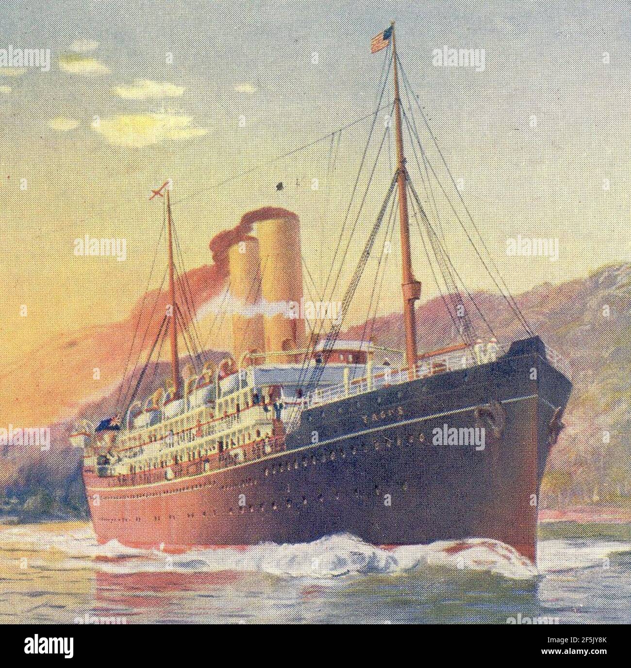 R. M. S. P. 'AVON' at San Juan, P. R. FEB 27, 1911 side 1 Stock Photo ...