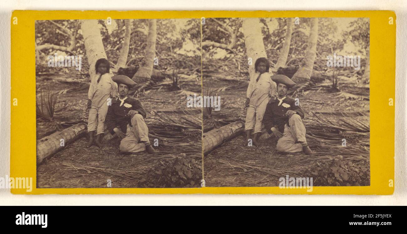 Allen and an Indian Boy at San Blas, Darien Expedition. Timothy H. O ...