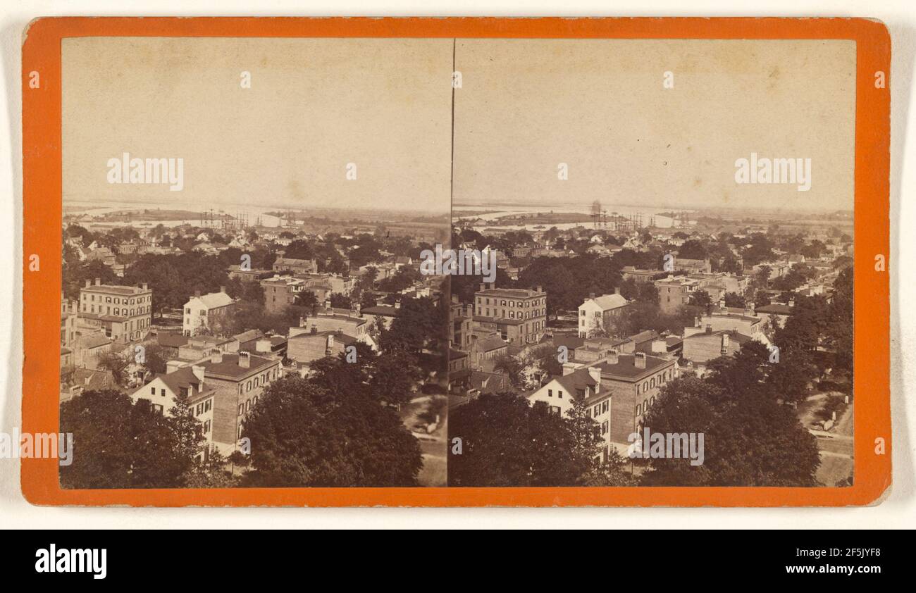 Panoramic View of Savannah from the Independent Presbyterian Church ...