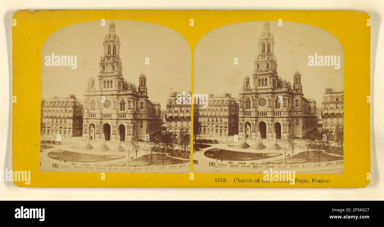 Church of the Trinity, Paris, France.. Benjamin West Kilburn (American ...