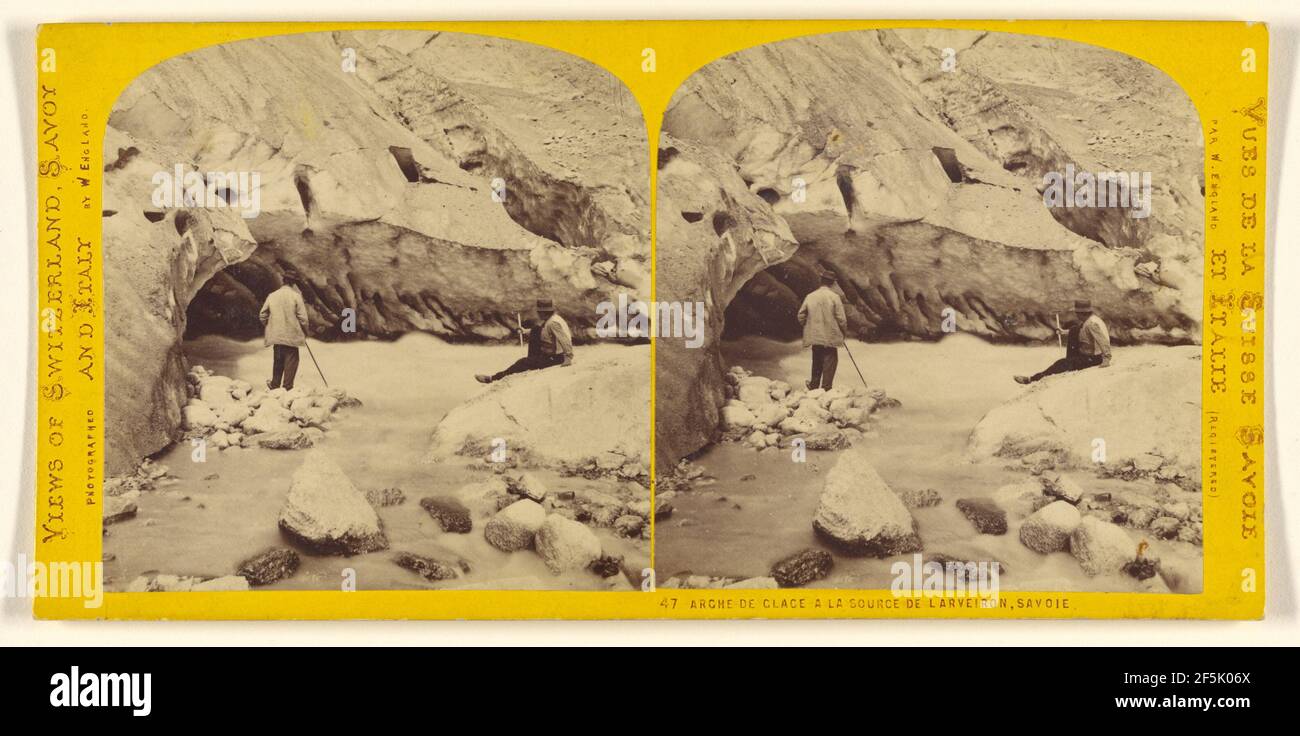 Arche de Glace à la Source de l'Arveiron, Savoie.. William England ...
