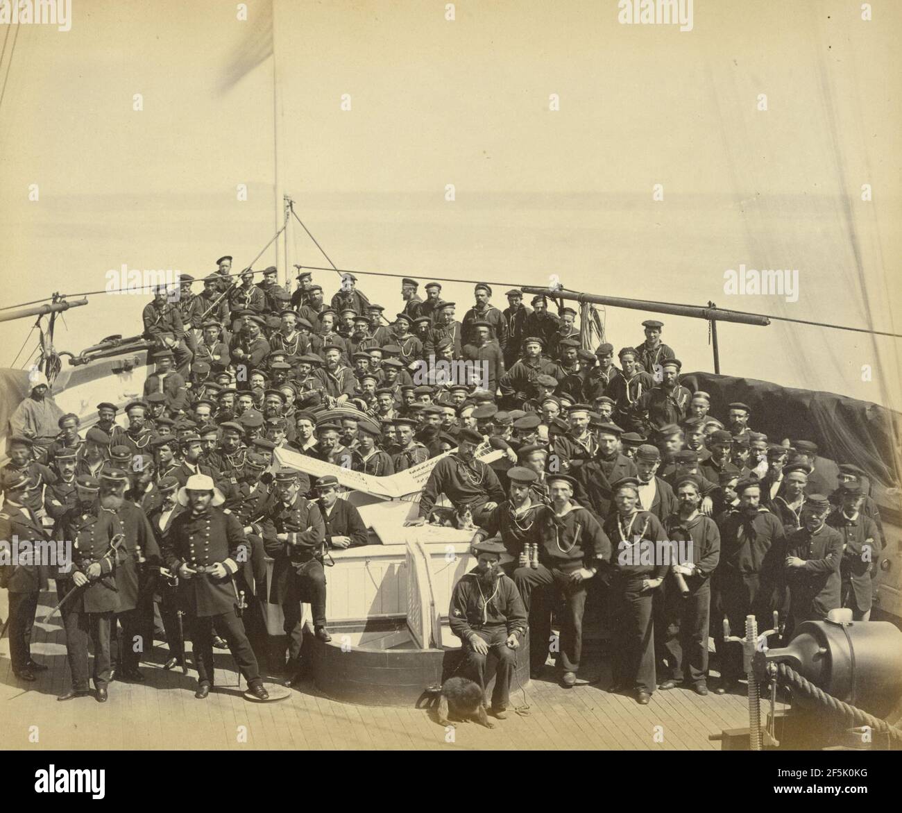 Officers & Crew of USS 'Monocacy'. Felice Beato (English, born Italy ...