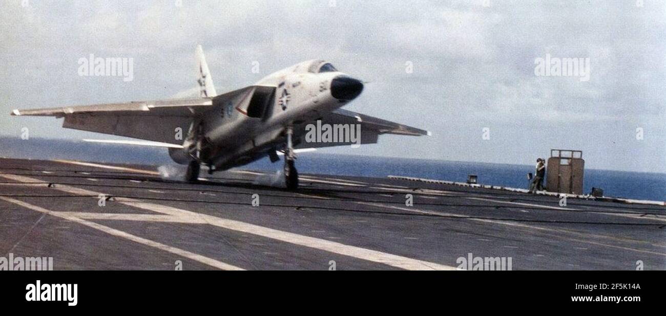 RA-5C RVAH-7 landing on USS Ranger (CV-61) 1979 Stock Photo - Alamy